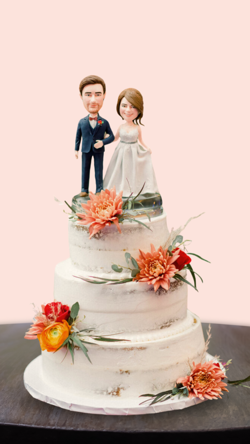 Custom Wedding Cake Toppers For Bride And Groom